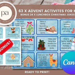 Printable Advent Activity Cards for Kids, Advent Printable, Advent ...