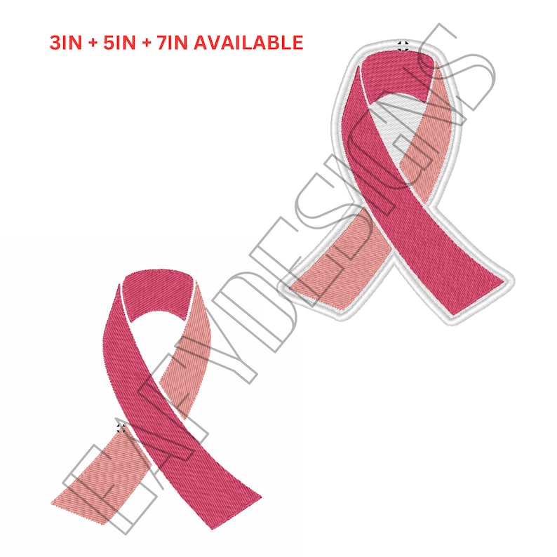 Cancer Ribbon Embroidery File - Etsy