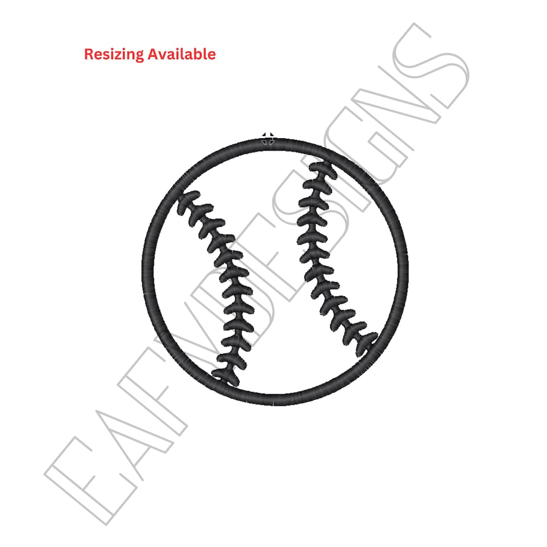 Baseball Outline Embroidery File, Instant Download, Digital - Etsy