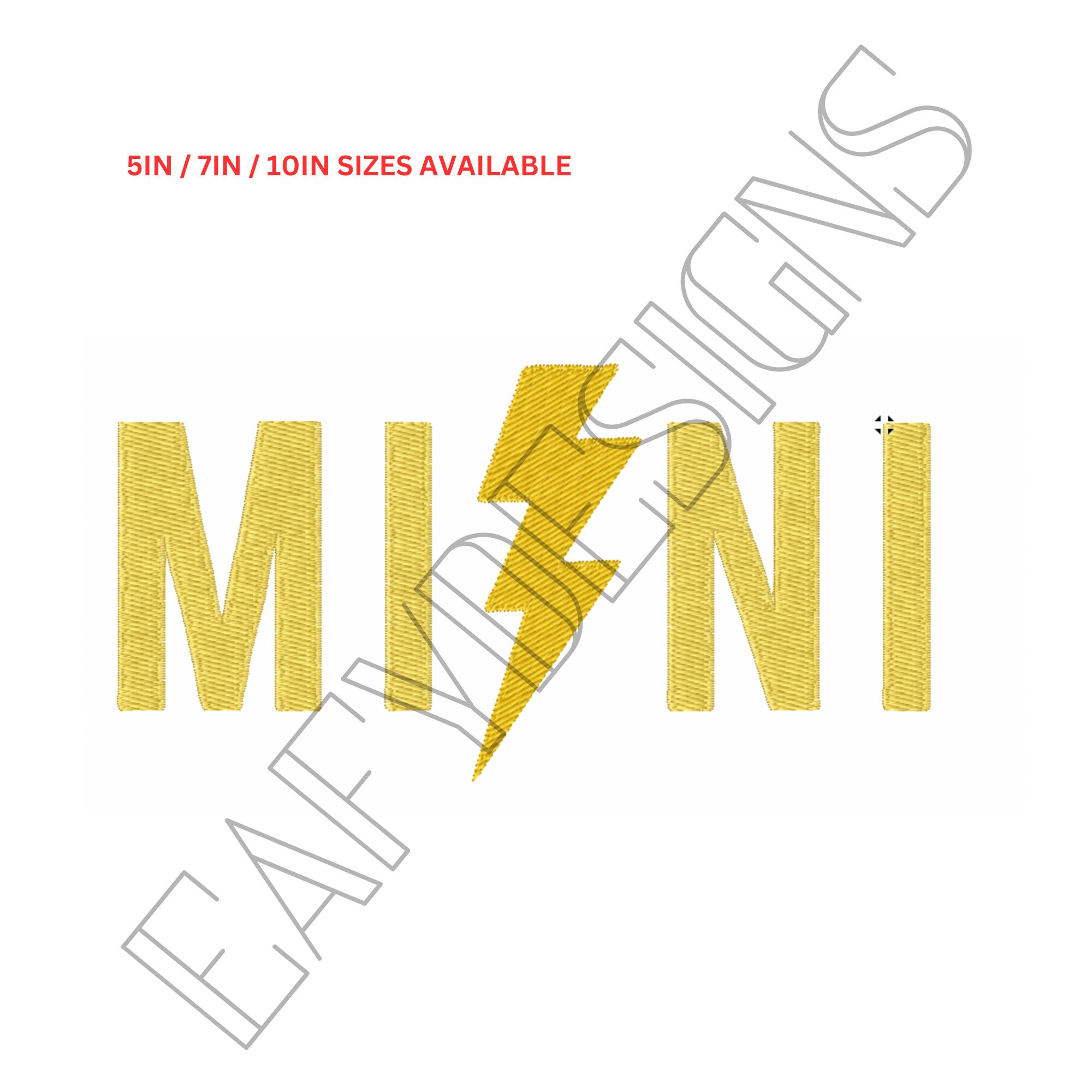 Lightning Bolt Mini Embroidery File - Etsy