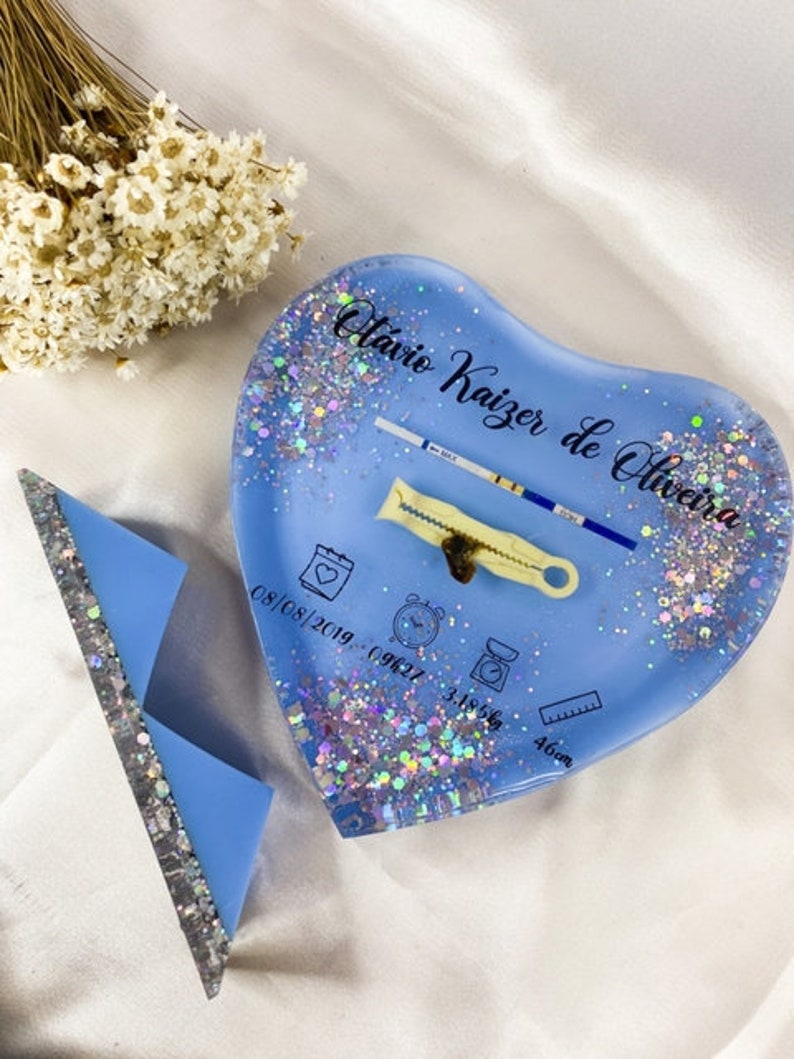 Resin Baby Keepsake, Baby Detail Frame, Umbilical Ornament, New Baby ...