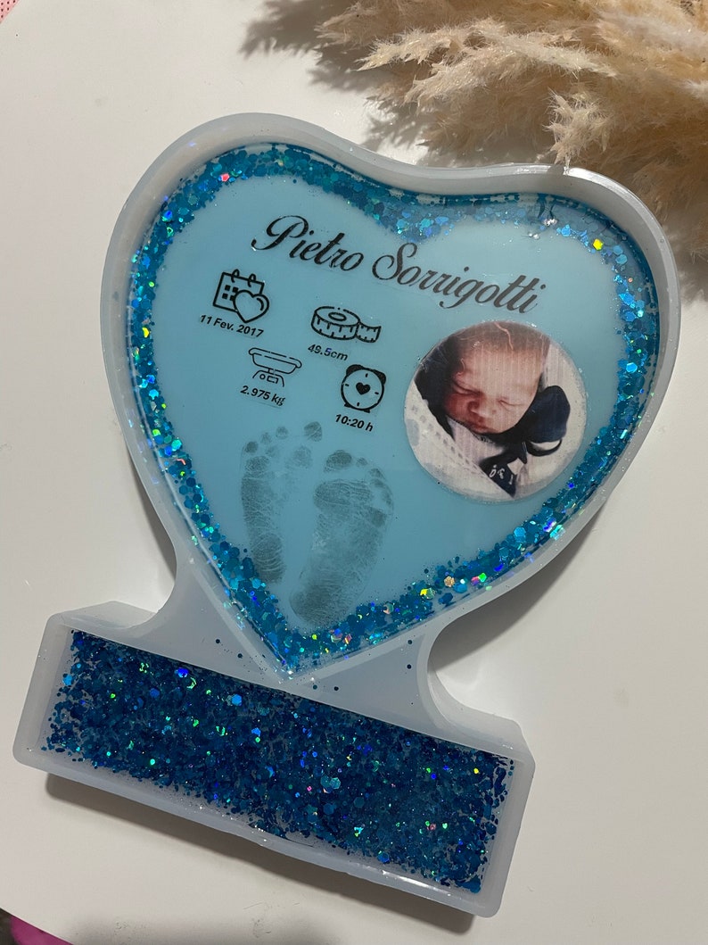 Resin Baby Keepsake, Baby Detail Frame, Umbilical Ornament, New Baby ...