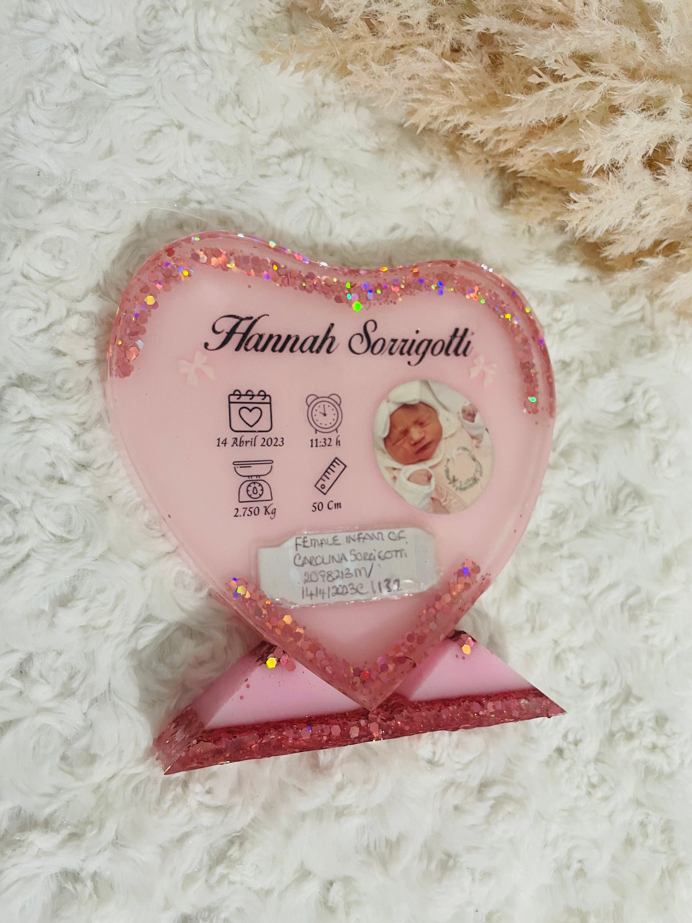 Resin Baby Keepsake, Baby Detail Frame, Umbilical Ornament, New Baby ...