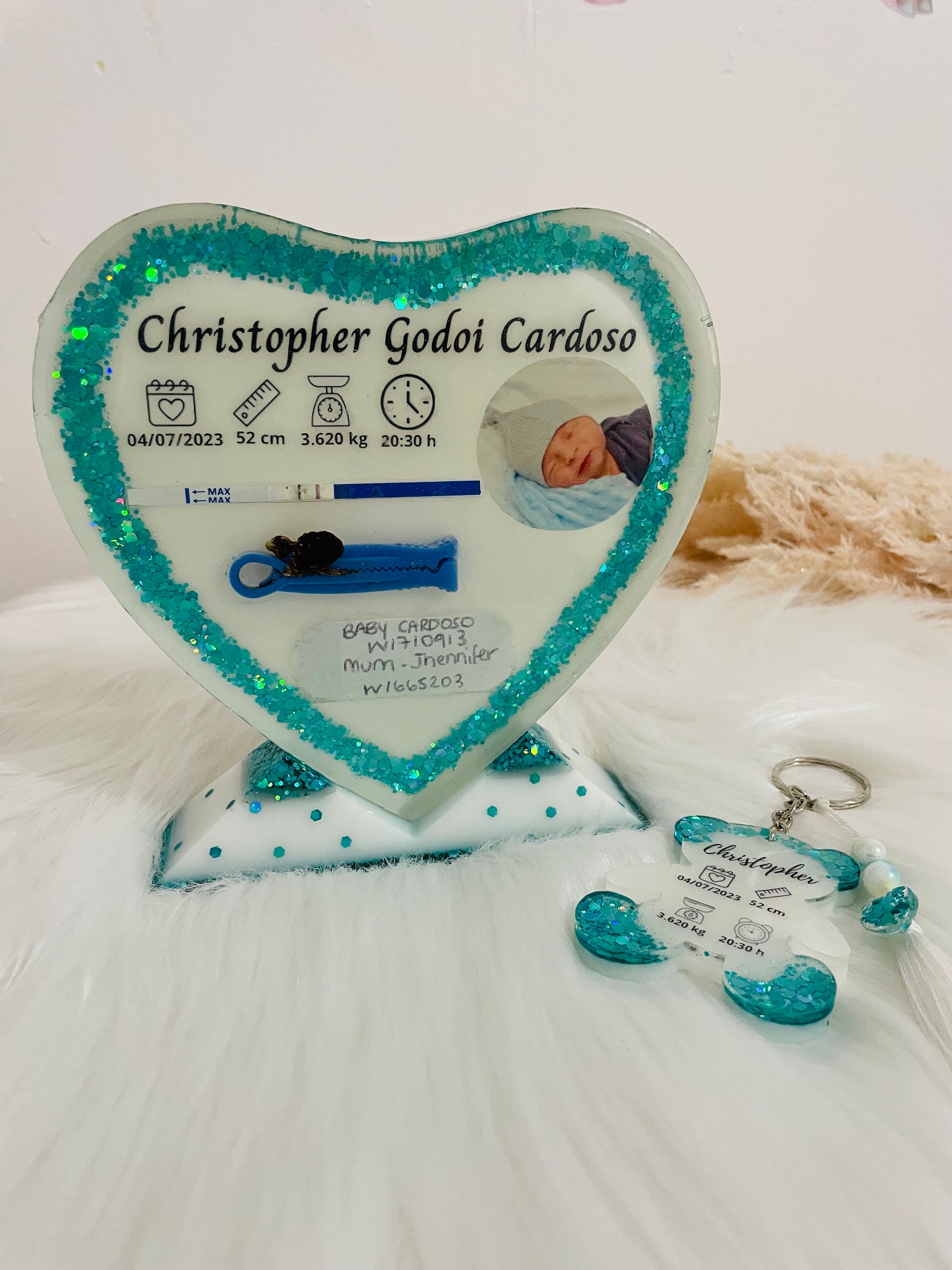 Resin Baby Keepsake, Baby Detail Frame, Umbilical Ornament, New Baby ...