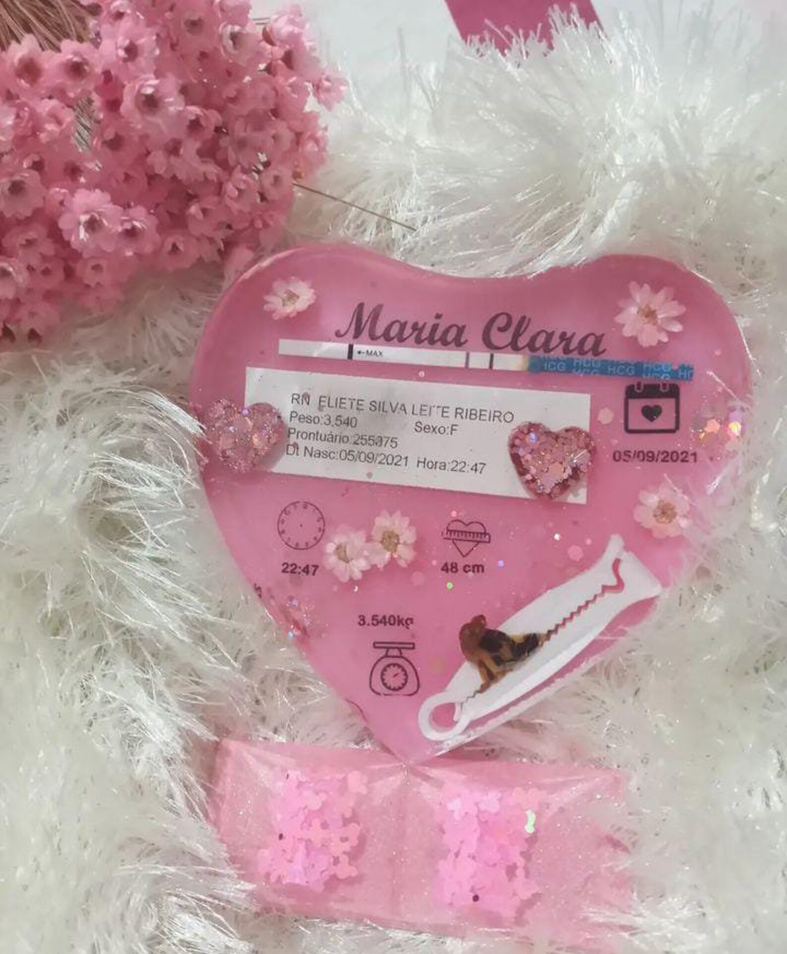 Resin Baby Keepsake, Baby Detail Frame, Umbilical Ornament, New Baby ...