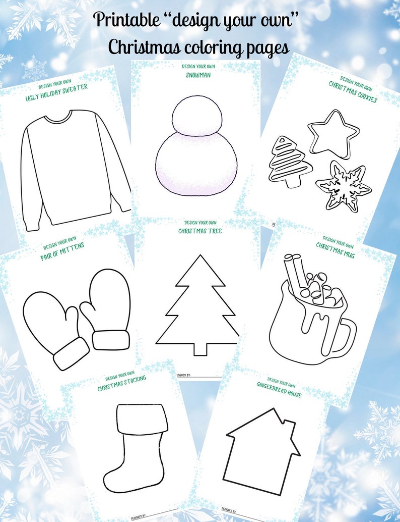 Printable Christmas Coloring Pages for Kids: Design Your Own Festive ...