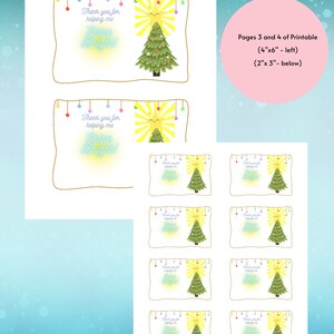 Printable Holiday Card for Teacher, Christmas Thank You Card for ...