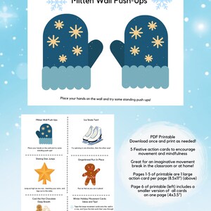 Winter Movement Cards for Kids, Christmas Game Printable for Kids ...