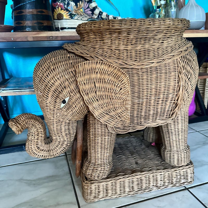 Wicker Elephant - Etsy