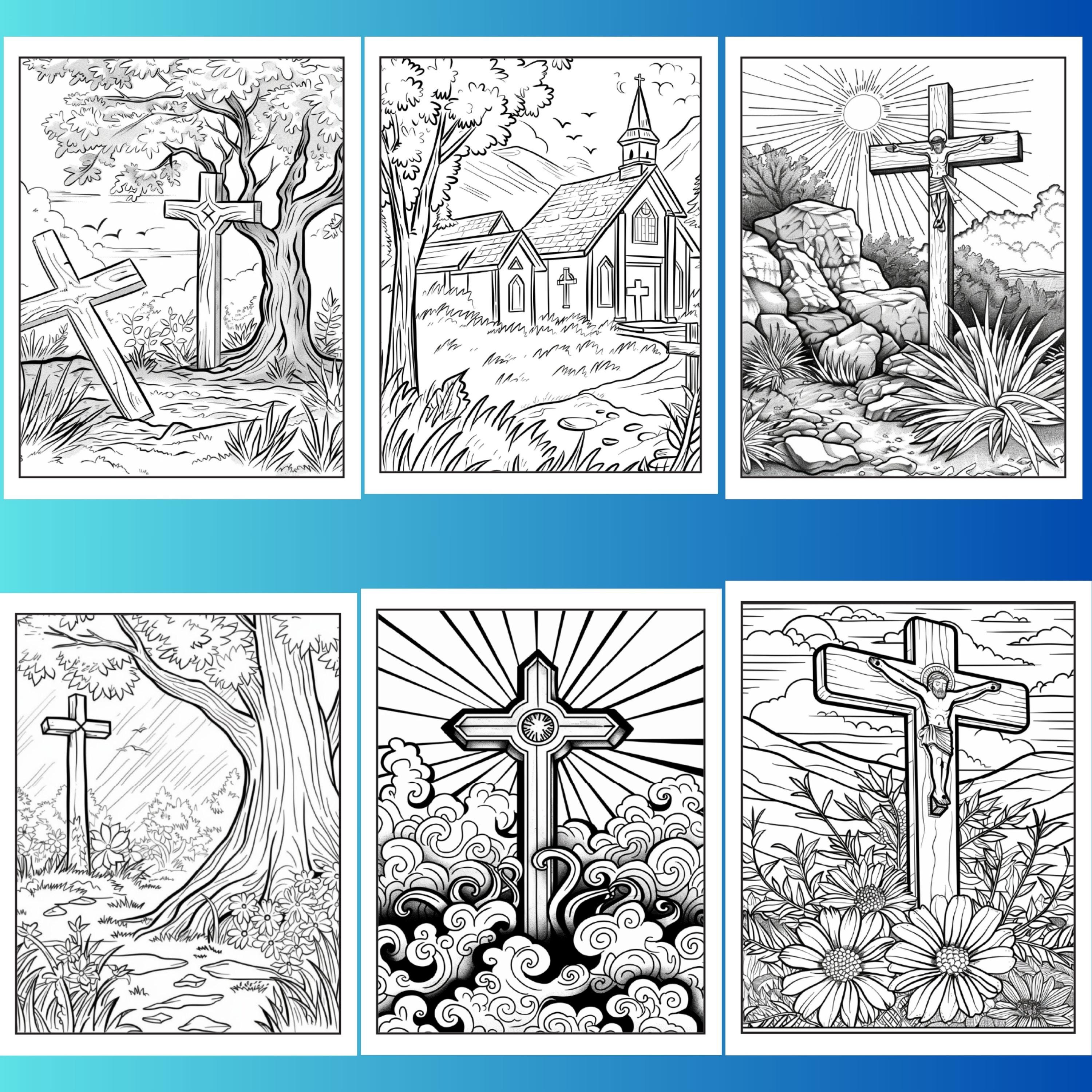 200 Religious Coloring Pages, Christian, Cross, Jesus, God, Church ...