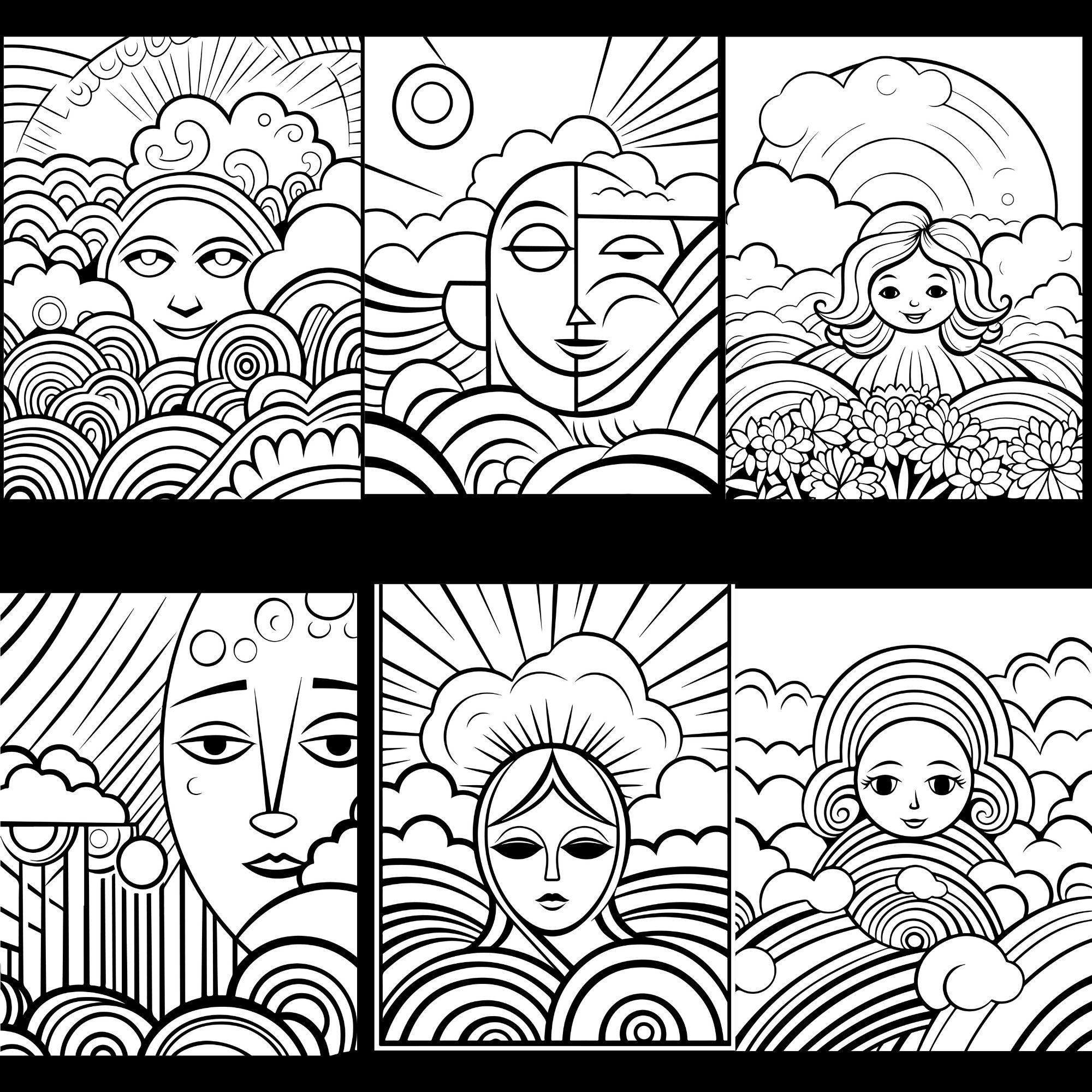 126 Bold & Easy Coloring Pages, Printable, Instant Digital Download ...