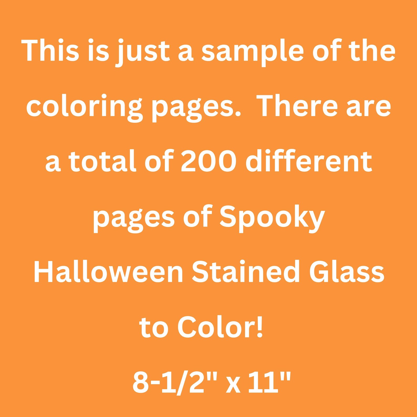 200 Halloween Stained Glass Coloring Pages, Spooky Designs (digital ...