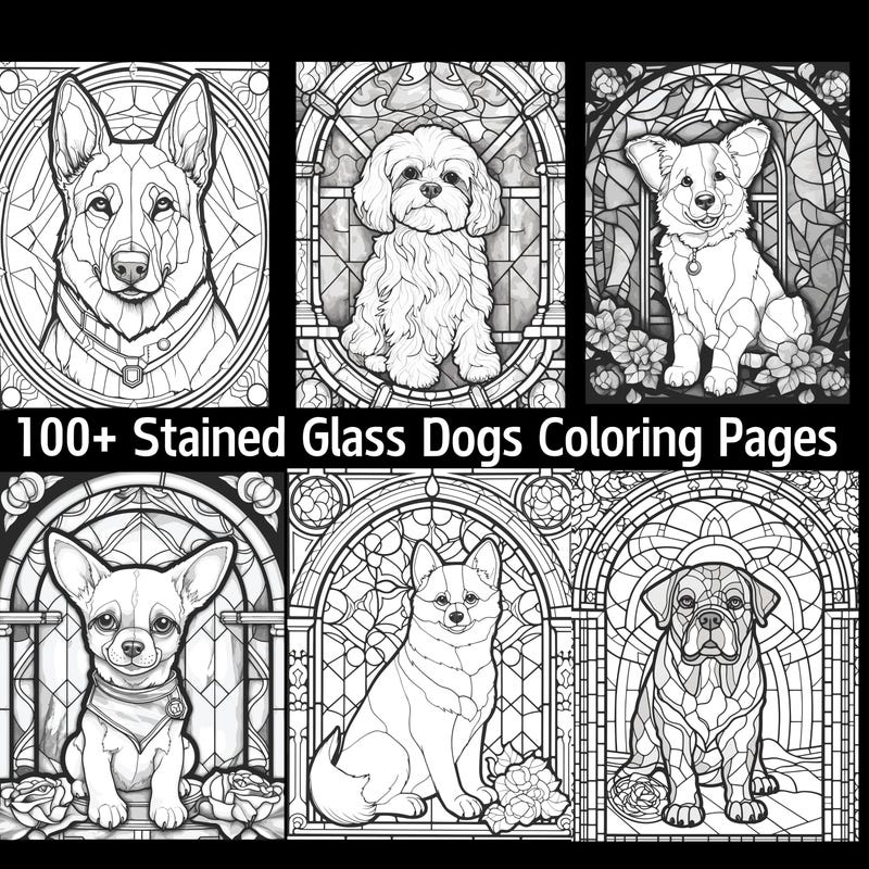 Dog Coloring Page - Etsy