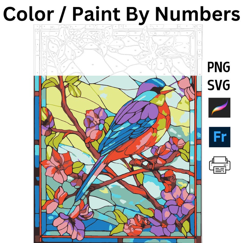 Stained Glass Numbers - Etsy