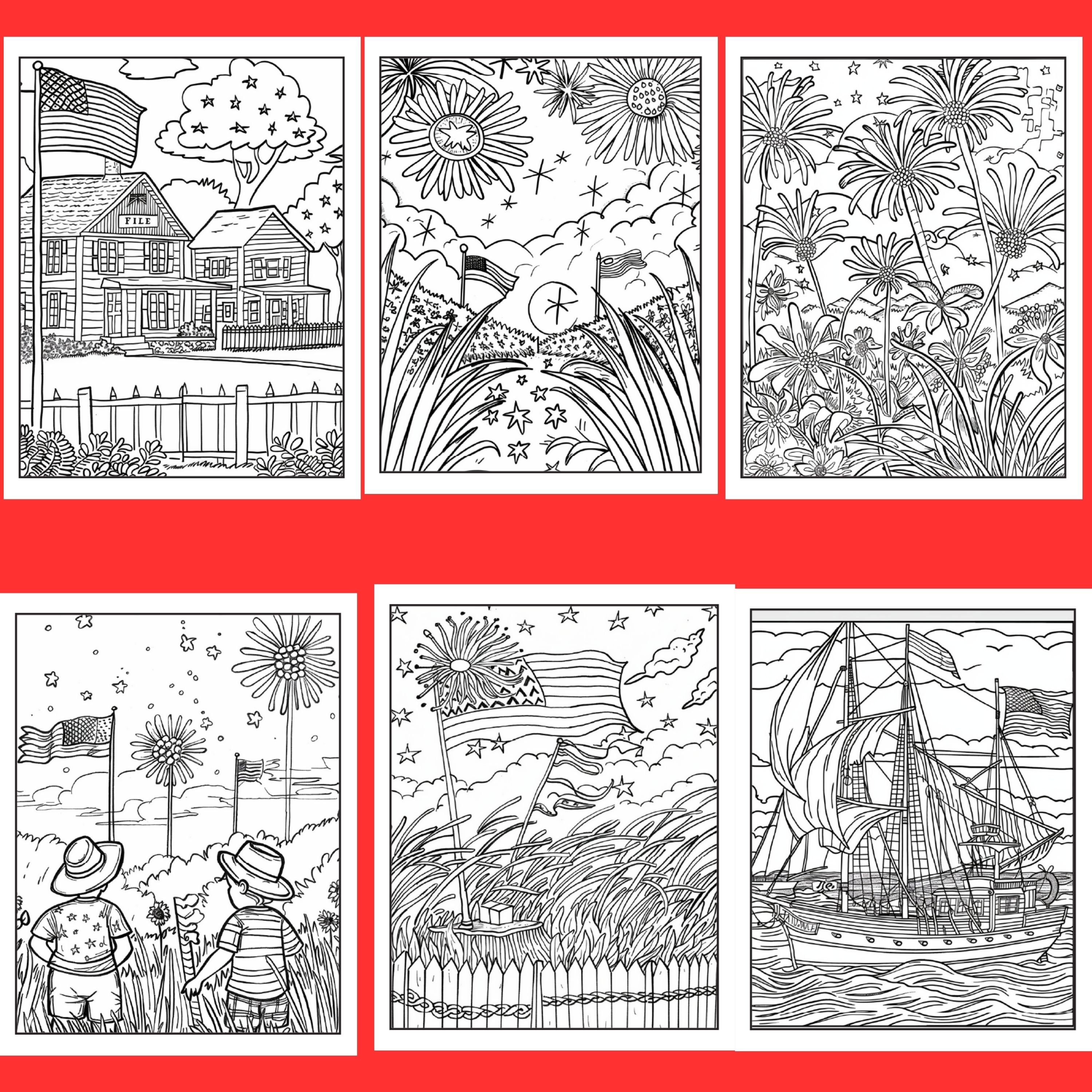 200 Patriotic Coloring Pages, Printable, Instant Download, Stress ...
