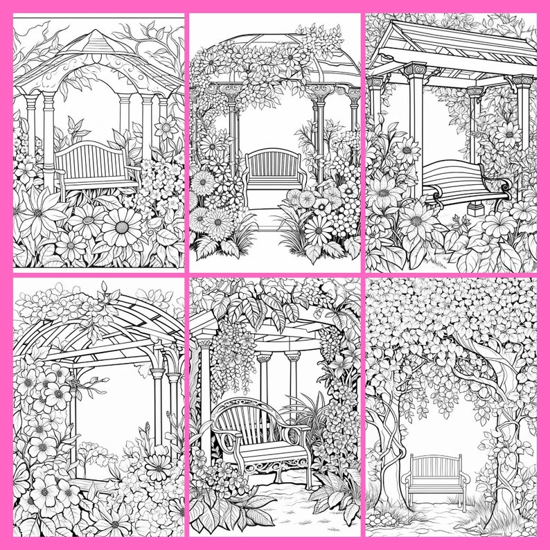 126 Secret Garden Coloring Pages, Printable, Instant Download, Stress ...