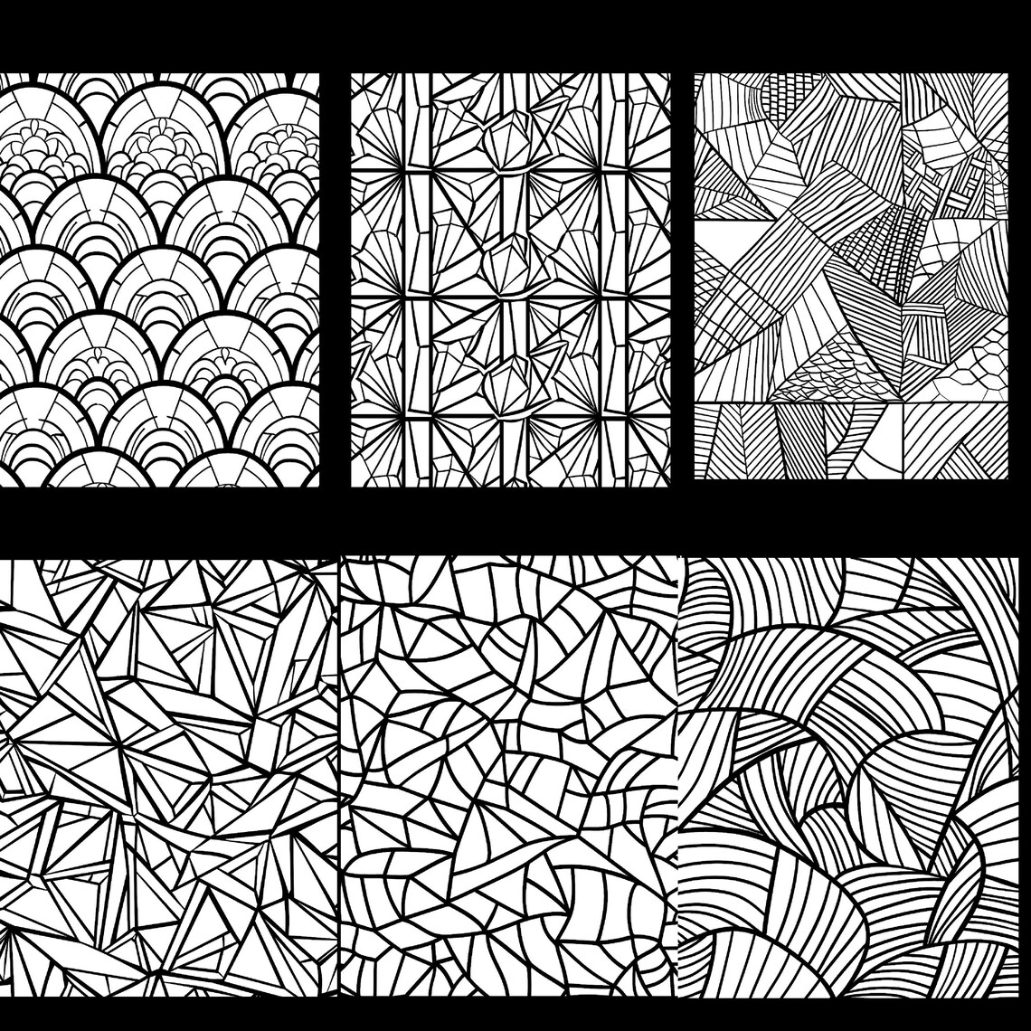 120 Geometric Patterns Coloring Pages for Adults & Kids (digital ...