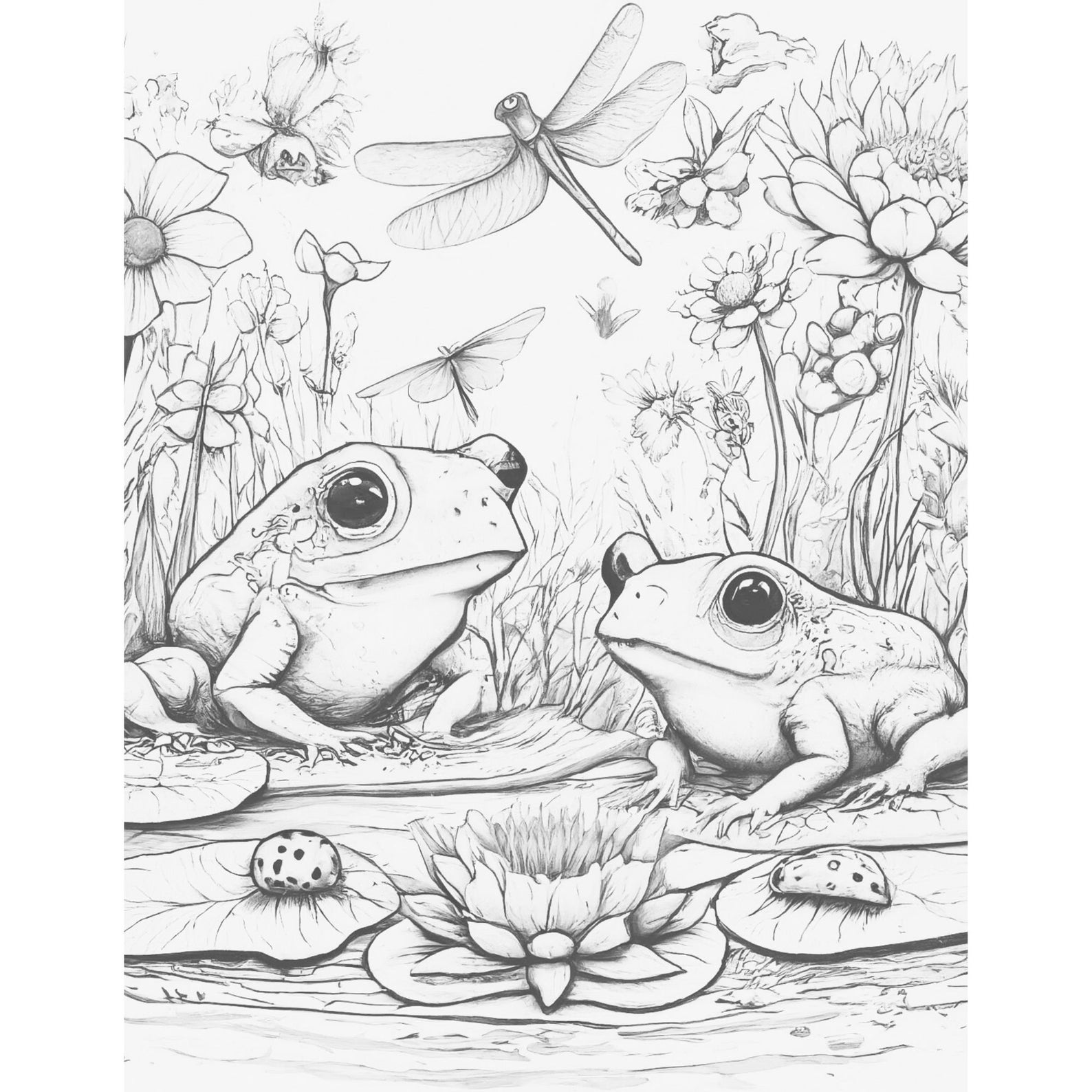 84 Cute Frogs Coloring Pages, Printable, Instant Download, Child ...