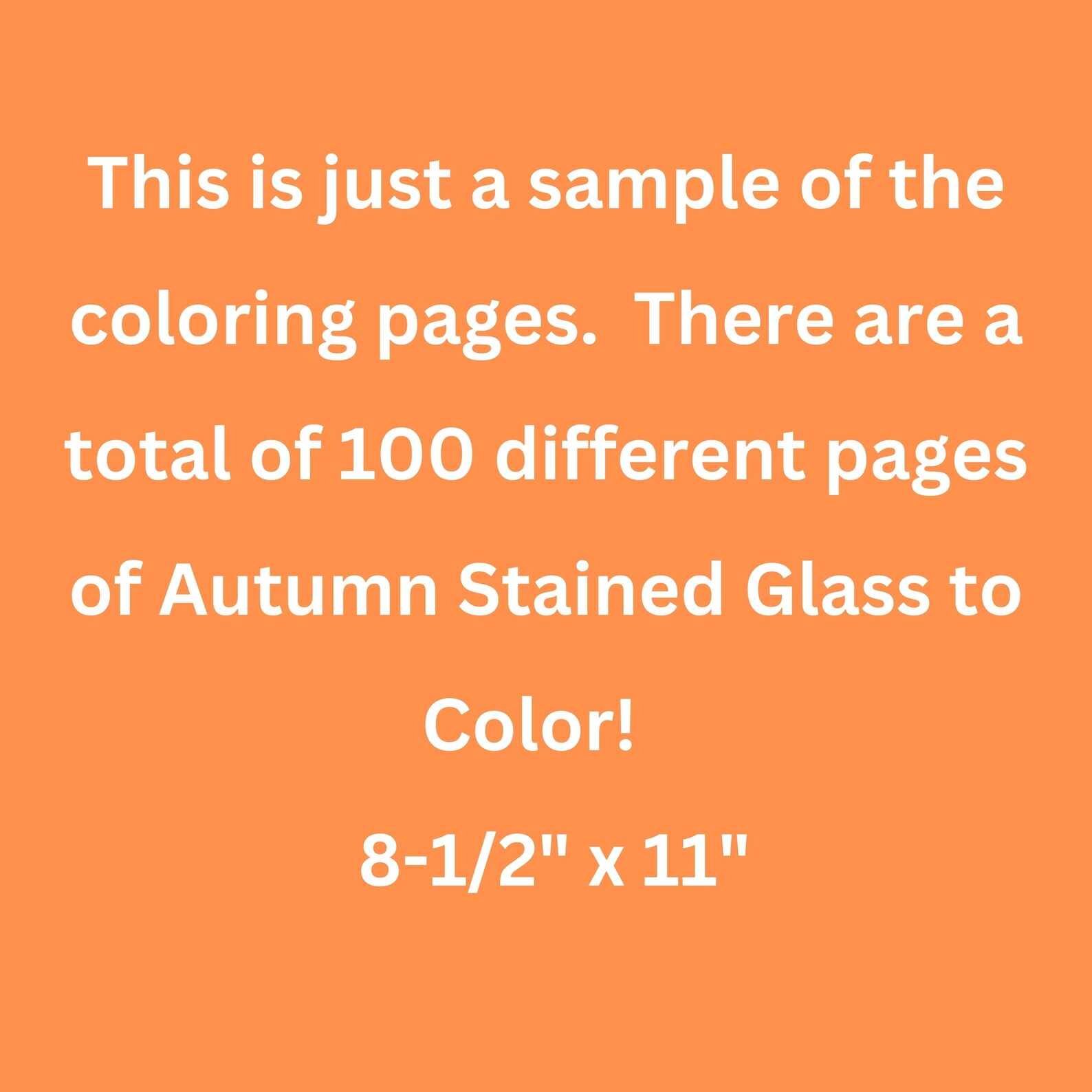 100 Autumn Stained Glass Coloring Pages, Fall Designs (digital Download ...