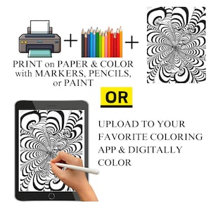 200+ Optical Illusion Coloring Pages, Geometric Patterns (digital ...