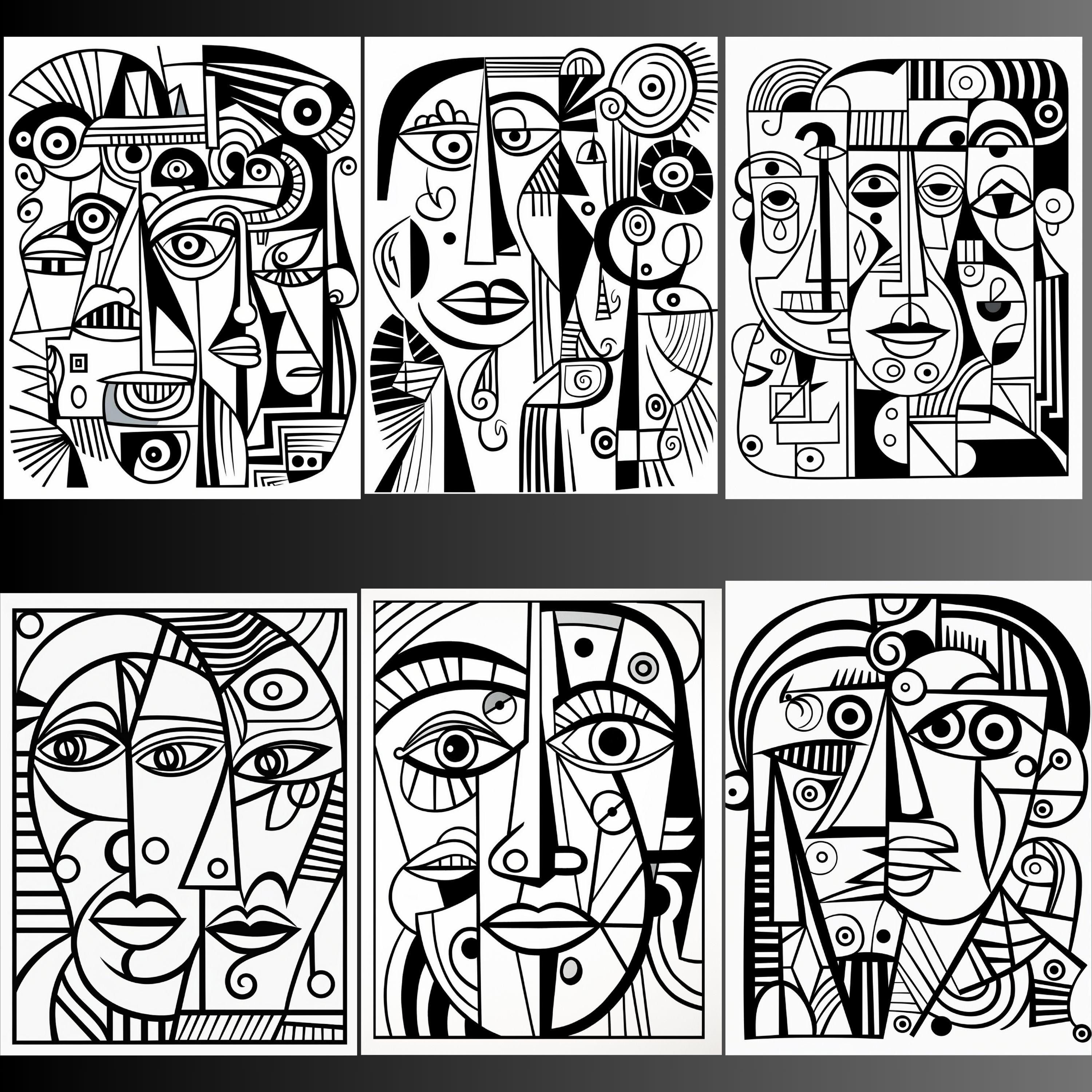 115 Picasso Coloring Pages, Abstract Modern Art (digital Download) - Etsy