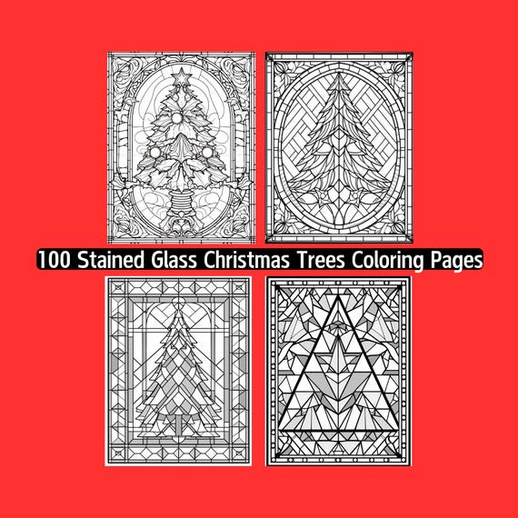 Dover Stained Glass Christmas Coloring Pages