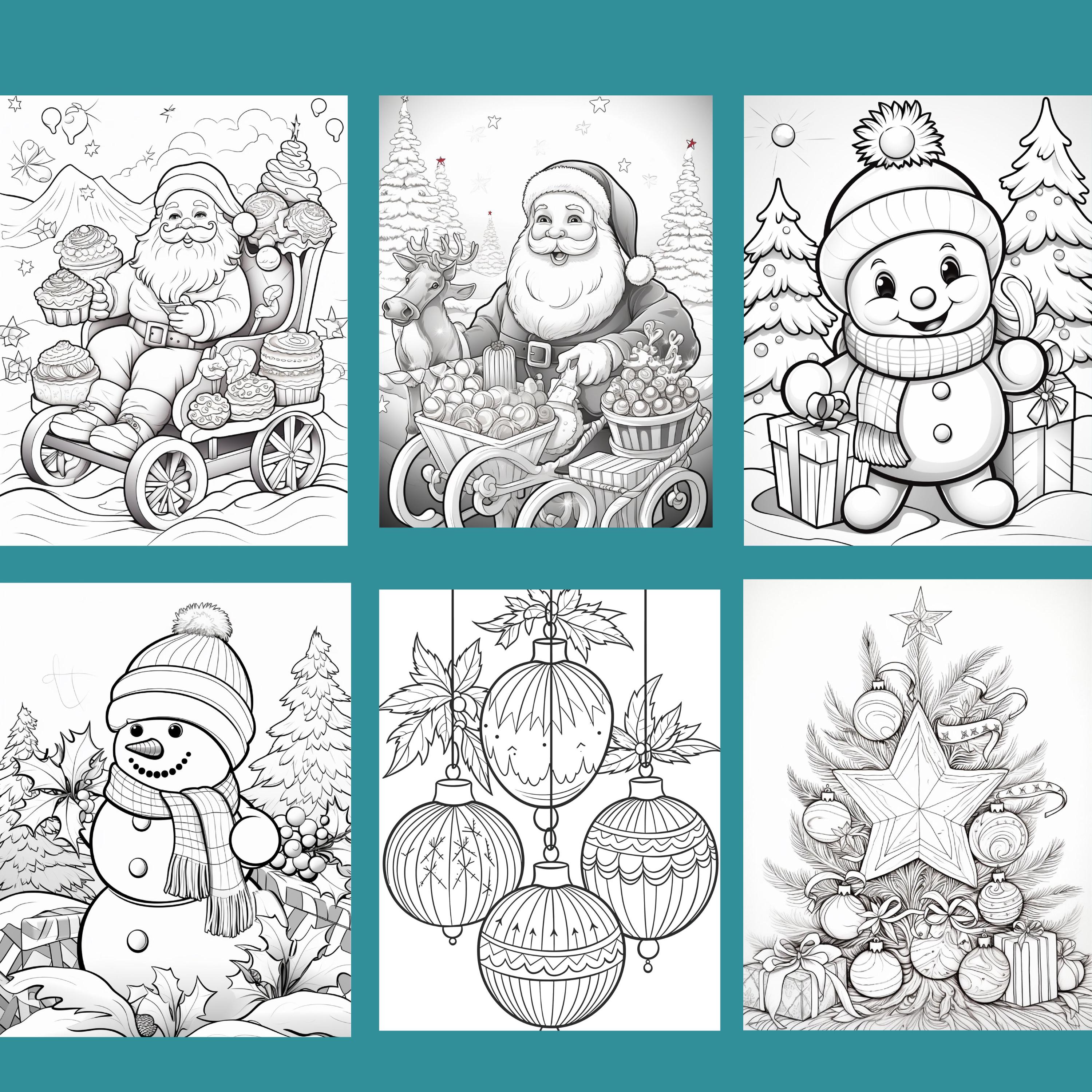 100 Vintage Christmas Coloring Pages, Kids & Adults (digital Download ...