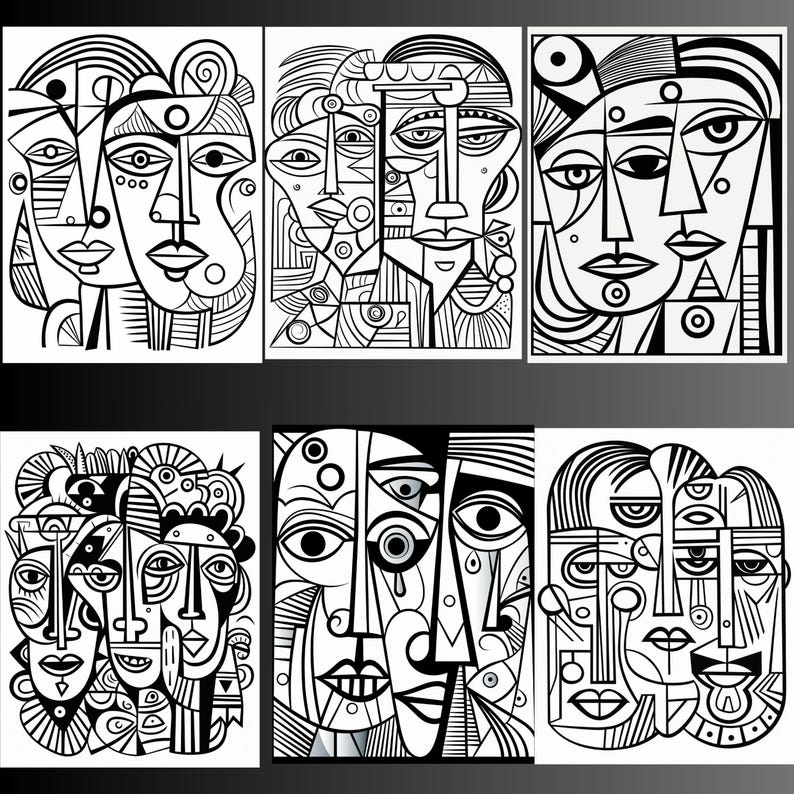 115 Pablo Picasso Coloring Pages, Printable, Instant Digital Download ...