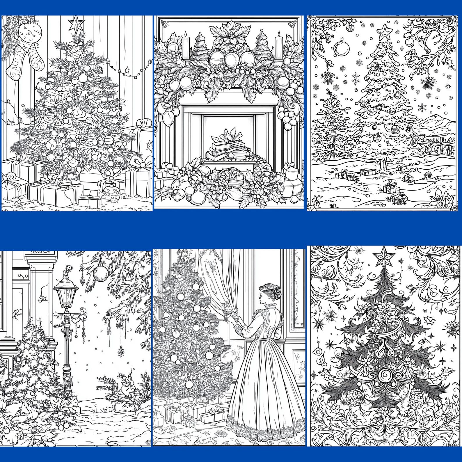 100 Victorian Christmas Coloring Pages, Kids & Adults (digital Download ...