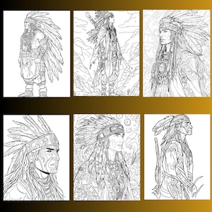 140+ Native American Coloring Pages, Book, Printable, Instant Download ...