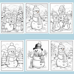 100+ Snowman Coloring Pages Book, Printable, Instant Download, Stress ...
