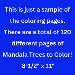 120 Mandala Trees Coloring Pages Book, Printable, Instant Download ...