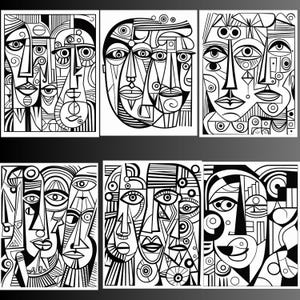 115 Pablo Picasso Coloring Pages, Printable, Instant Digital Download ...