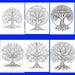 120 Mandala Trees Coloring Pages Book, Printable, Instant Download ...