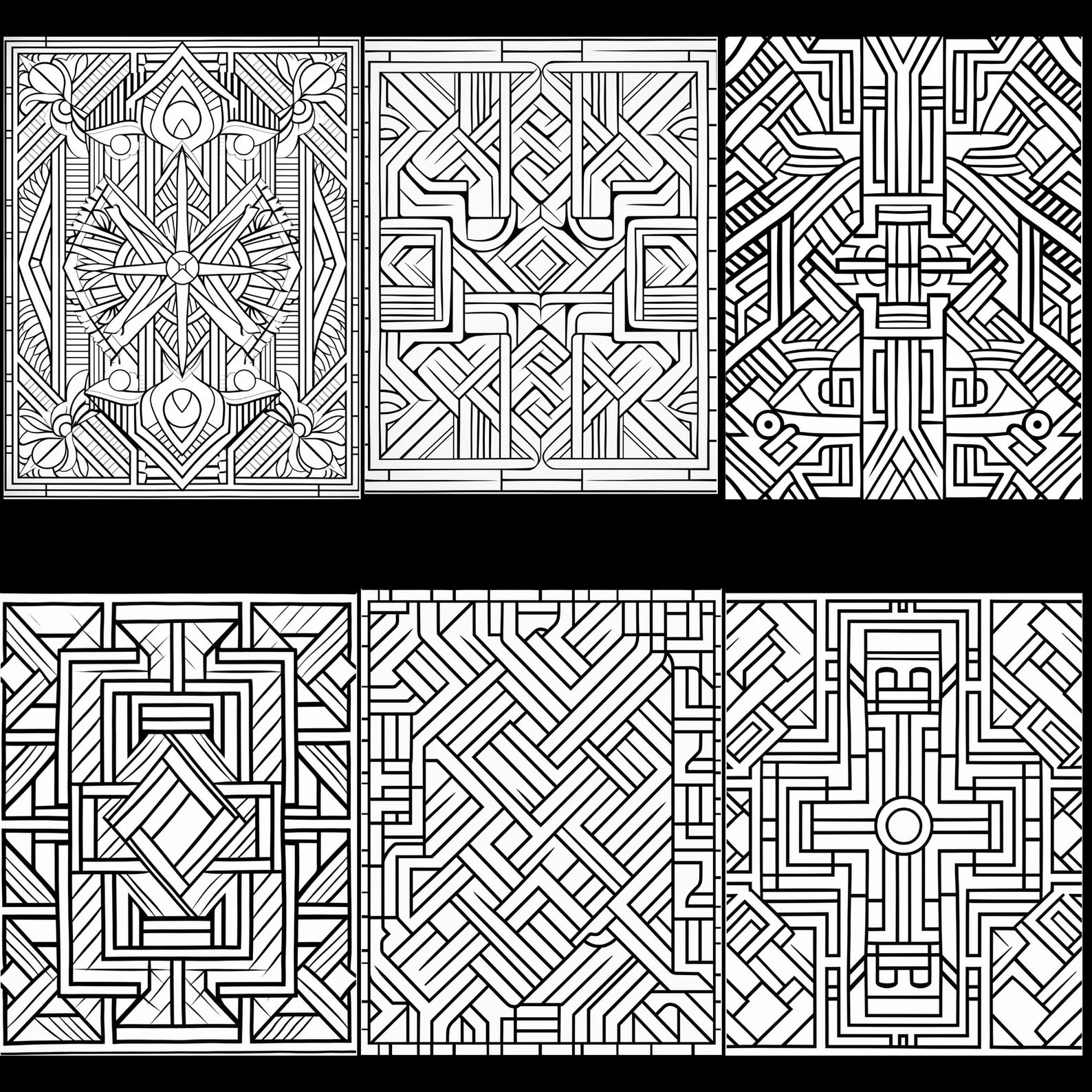 100 Geometric Patterns Coloring Pages, Printable Art (digital Download ...
