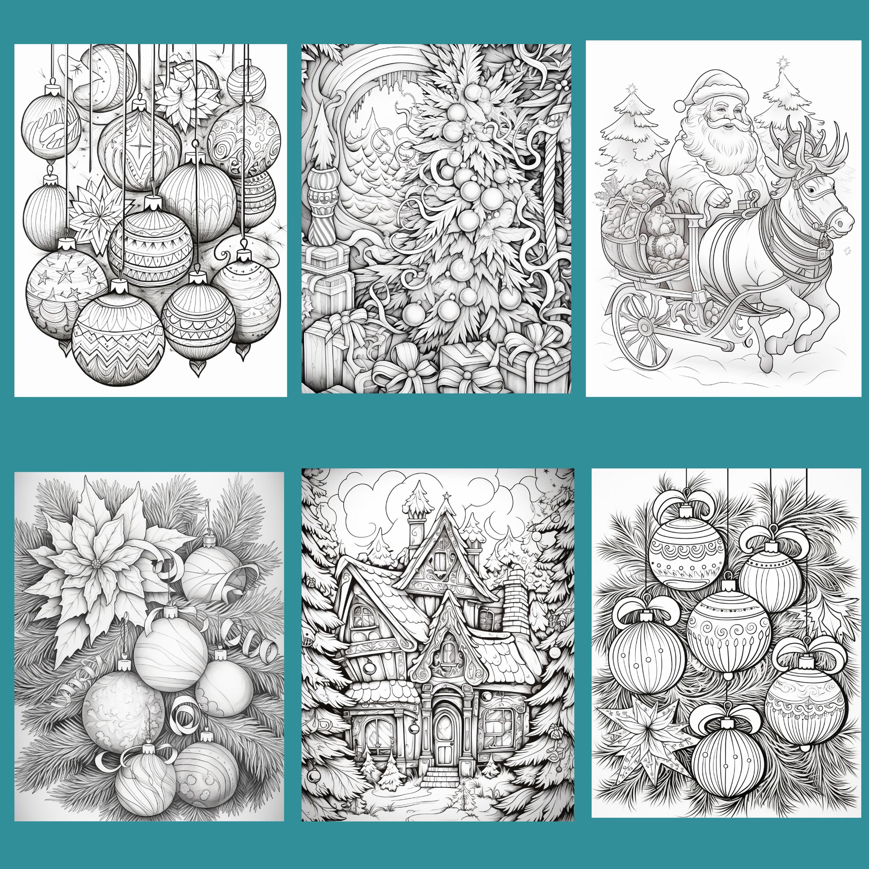 100 Vintage Christmas Coloring Pages, Kids & Adults (digital Download ...