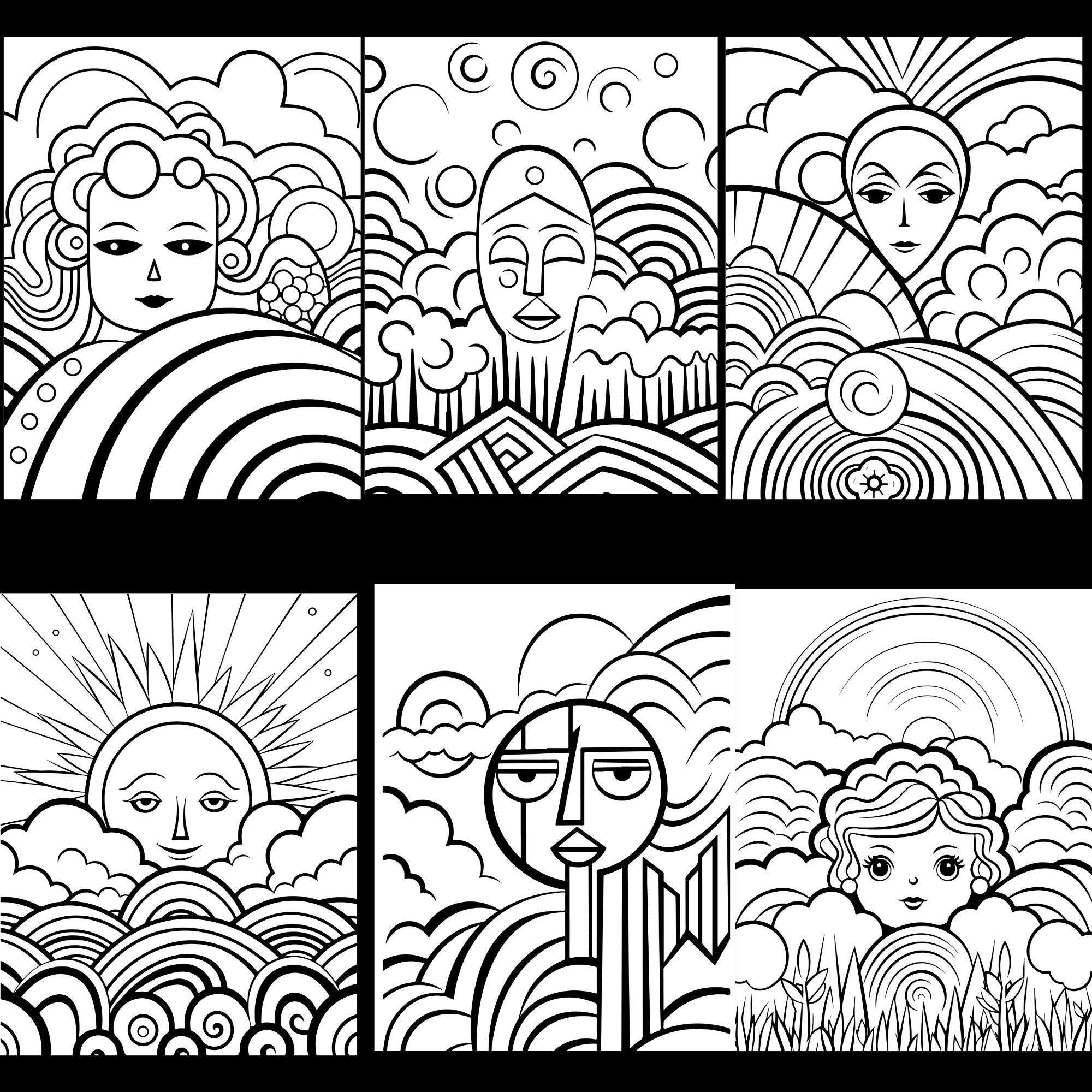 126 Bold & Easy Coloring Pages, Printable, Instant Digital Download ...