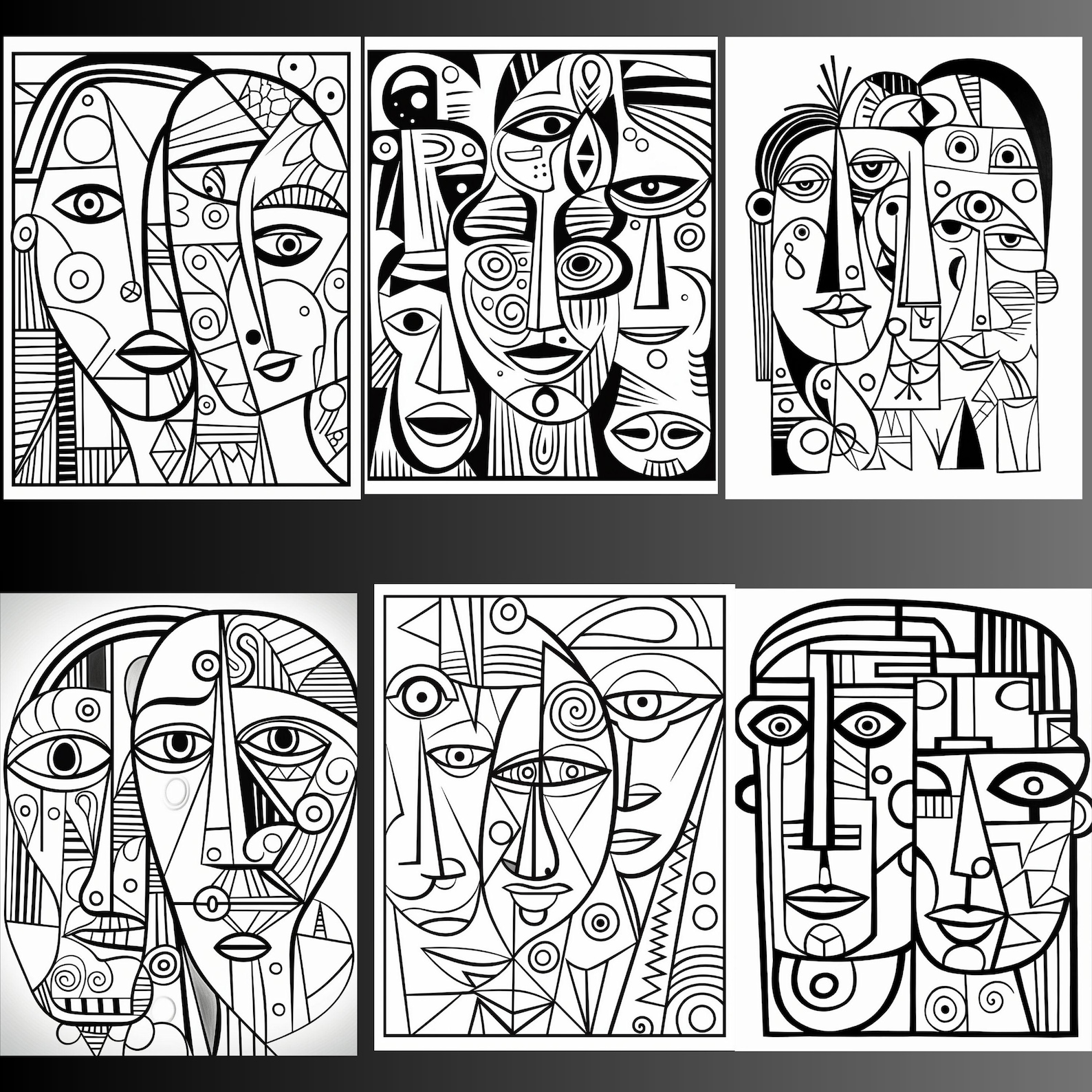 115 Pablo Picasso Coloring Pages, Printable, Instant Digital Download ...