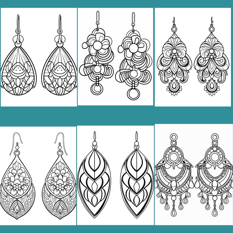 250+ Jewelry Coloring Pages, Printable, Instant Download, Adult, Kids ...