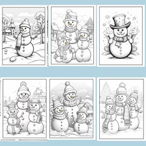 100+ Snowman Coloring Pages Book, Printable, Instant Download, Stress ...