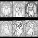 100+ Stained Glass Dog Coloring Pages, Printable Book (digital Download ...