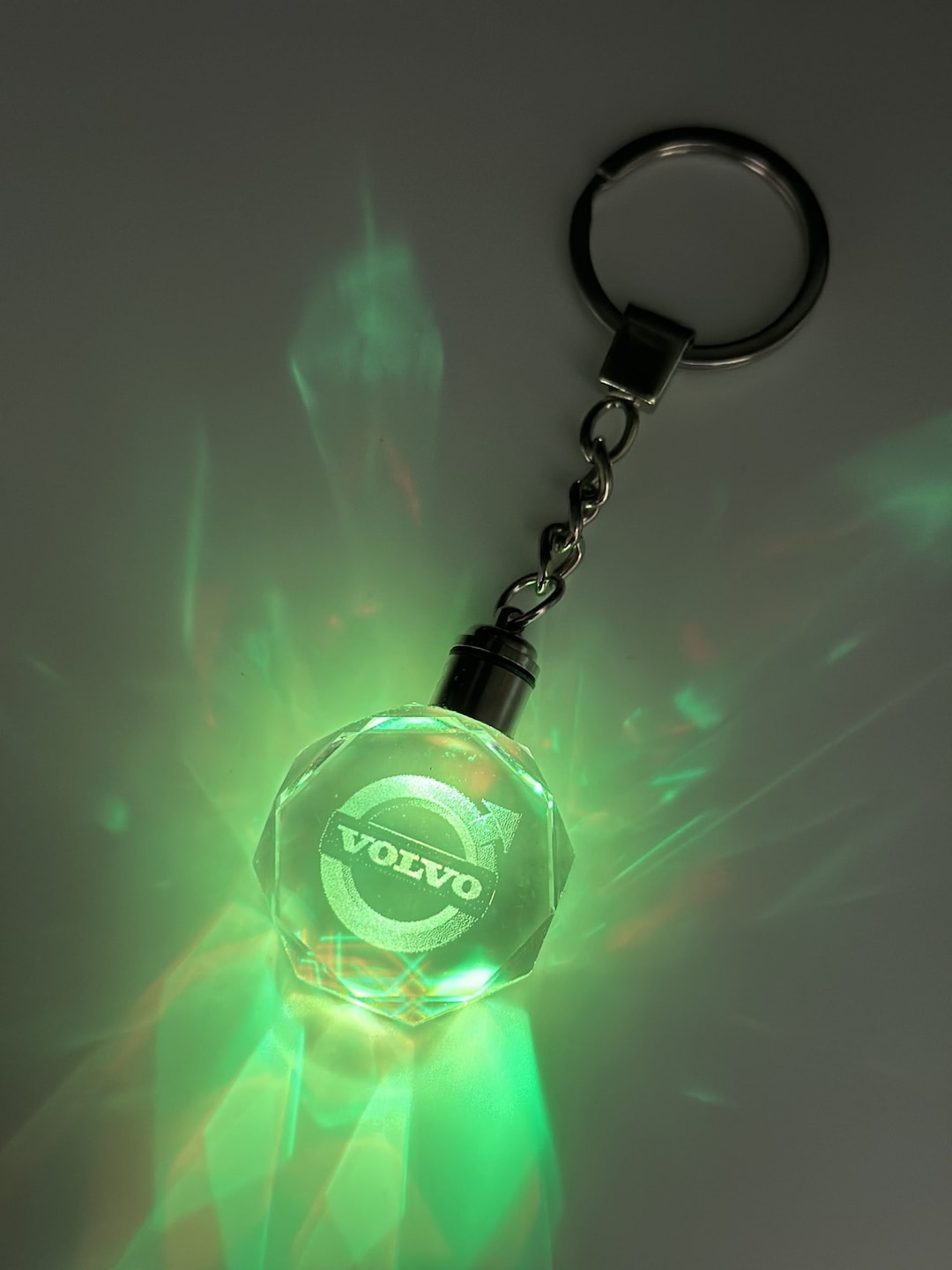 VOLVO Logo LED Crystal Light Cute Keychain Gift for Car Lovers, Crystal ...