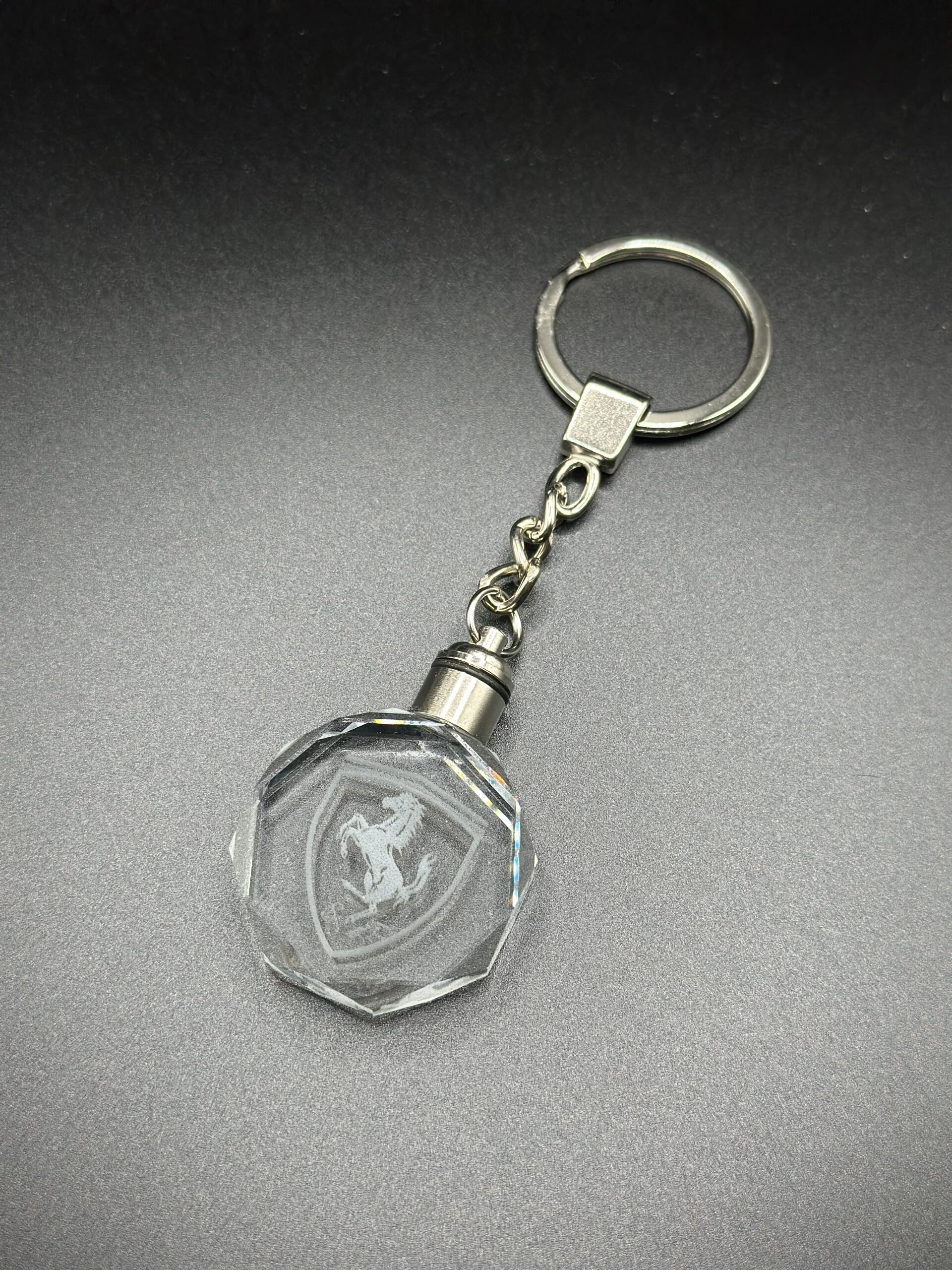 Ferrari Logo LED Crystal Light Cute Keychain Gift for Car - Etsy