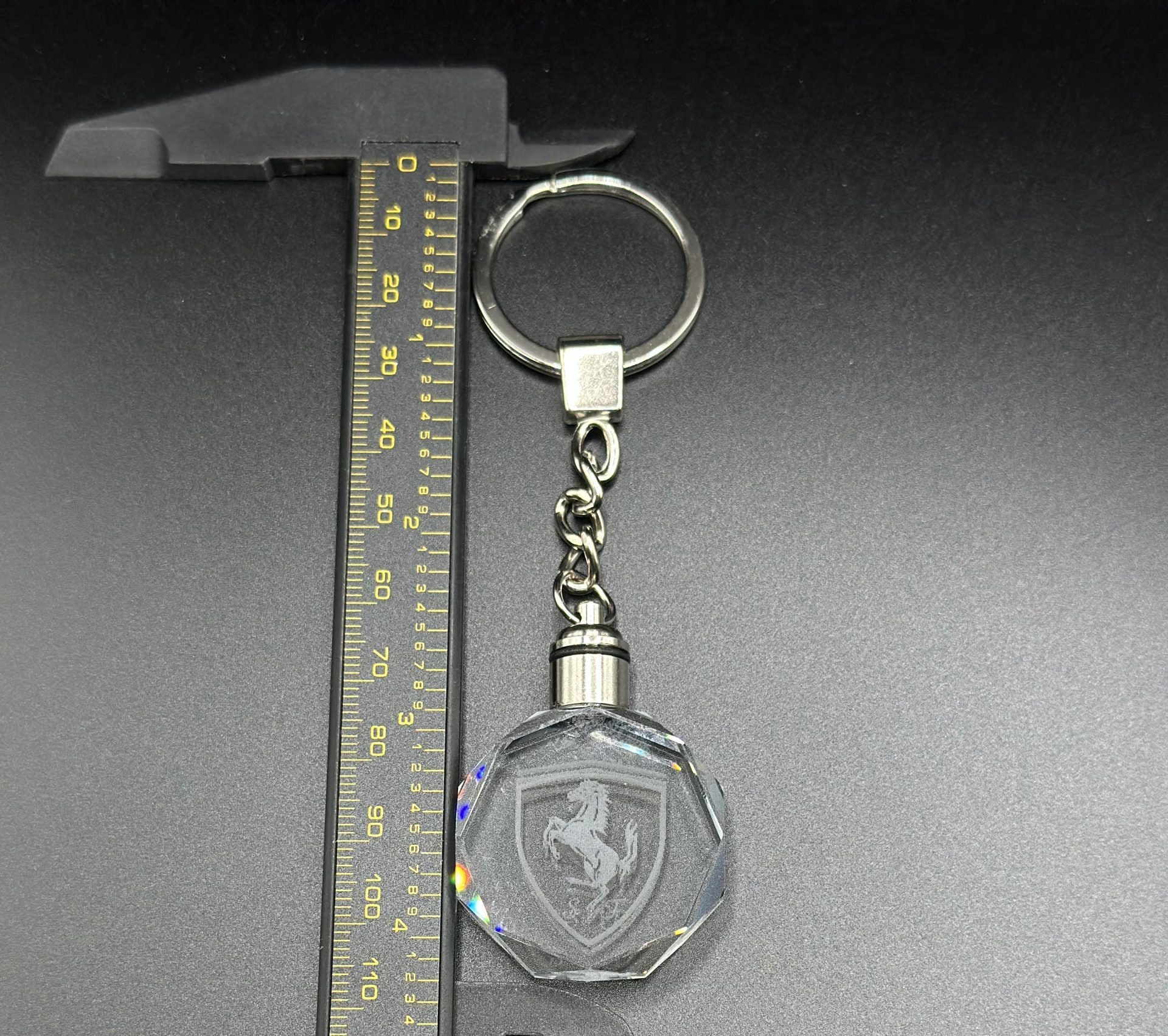 Ferrari Logo LED Crystal Light Cute Keychain Gift for Car - Etsy