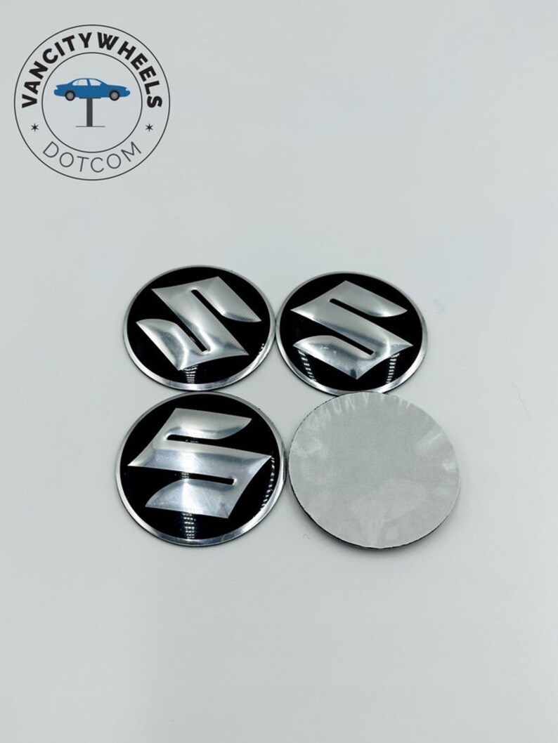 65mm 4PCS Suzuki Wheel Caps Stickers Emblems Fits 68mm 75mm 138mm Wheel ...