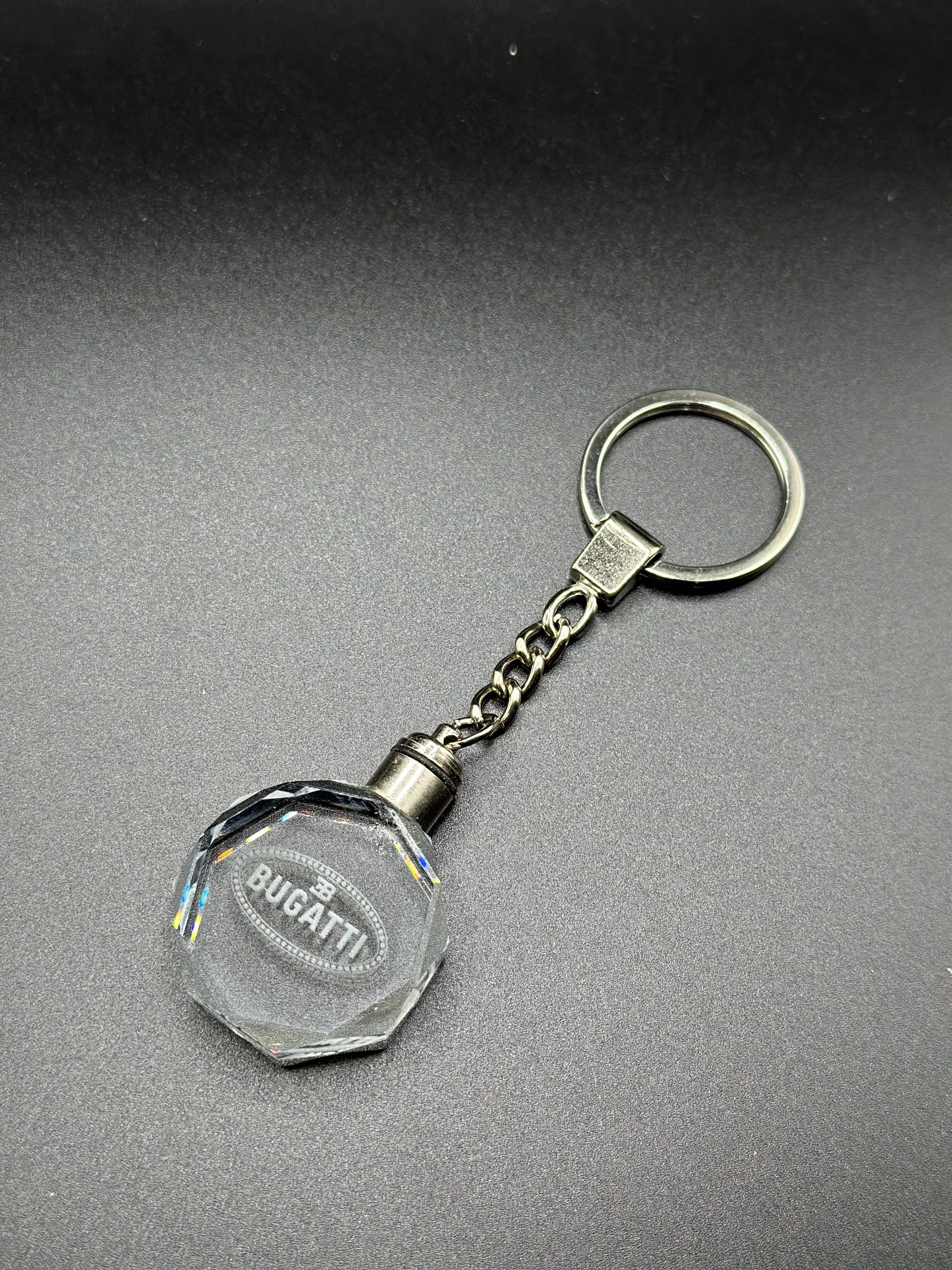 Bugatti Logo LED Crystal Light Keychain Cute Gift for Car Lovers ...