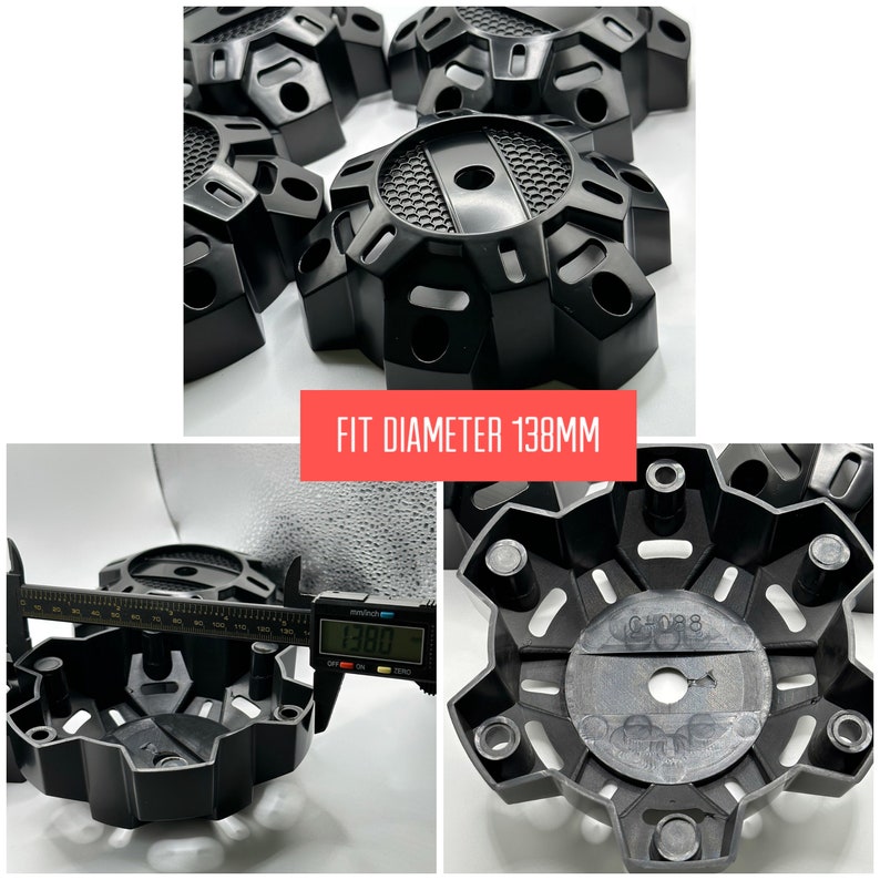 65mm 4PCS Toyota Wheel Caps Stickers Emblems Fits 68mm 75mm 138mm Wheel ...