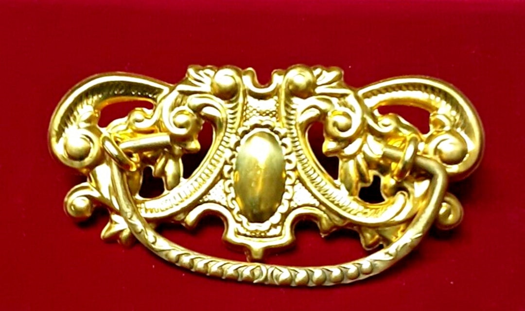 Vintage Reproduction Victorian Dresser Drawer Pulls, Brass - Etsy