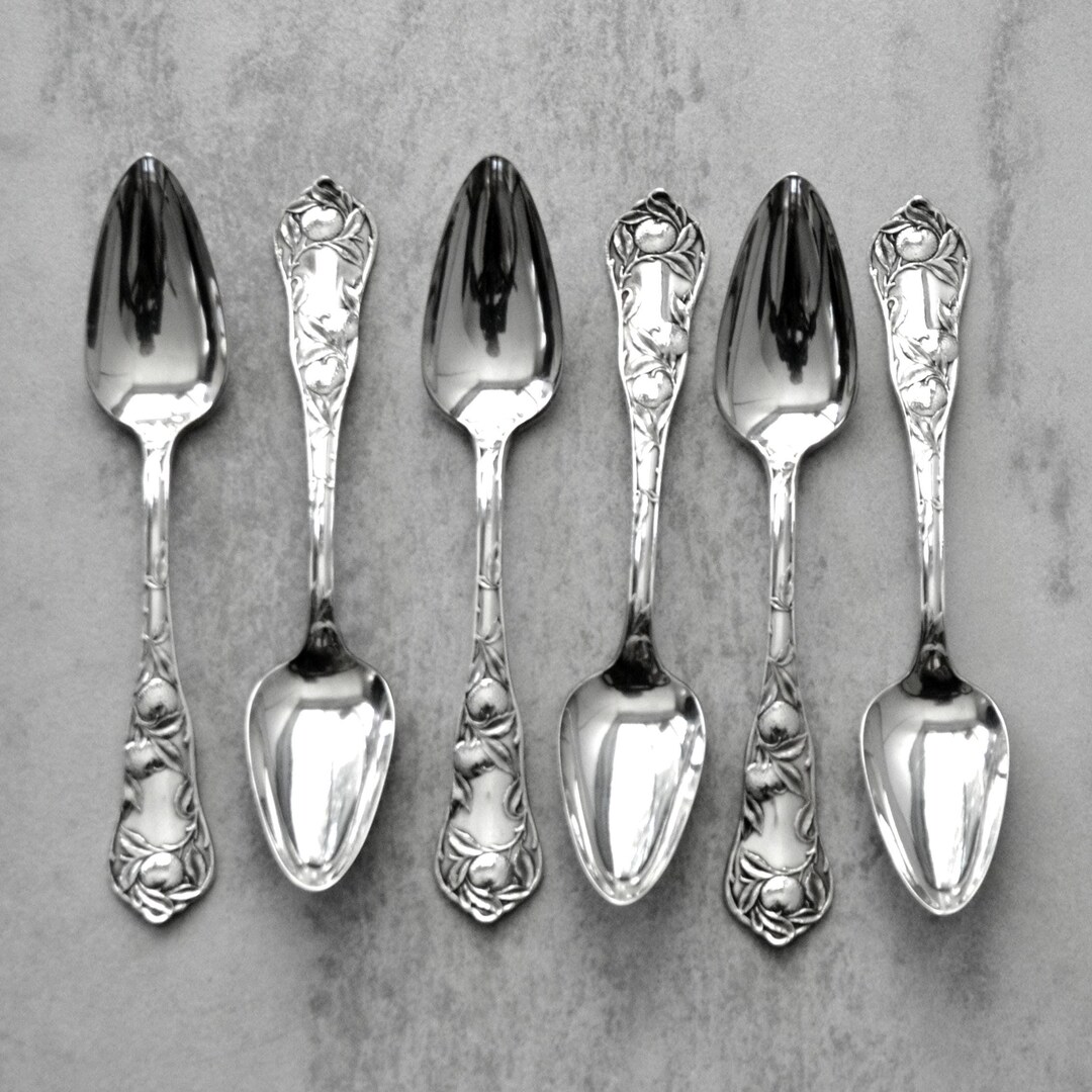 Fruit Spoons, Sunkist Pattern, 1910 Wm Rogers Antique Silverplate, Set ...