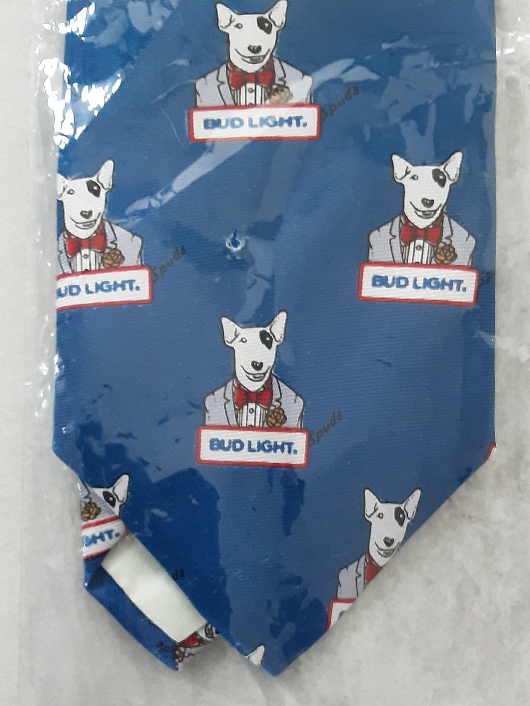 Spuds Mackenzie Silk Necktie Bud Light, 1987 Budweiser, Brand New in ...